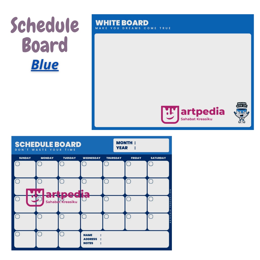 Jual Schedule Board / Schedule Board Warna Dasar dan Pastel / Paket ...