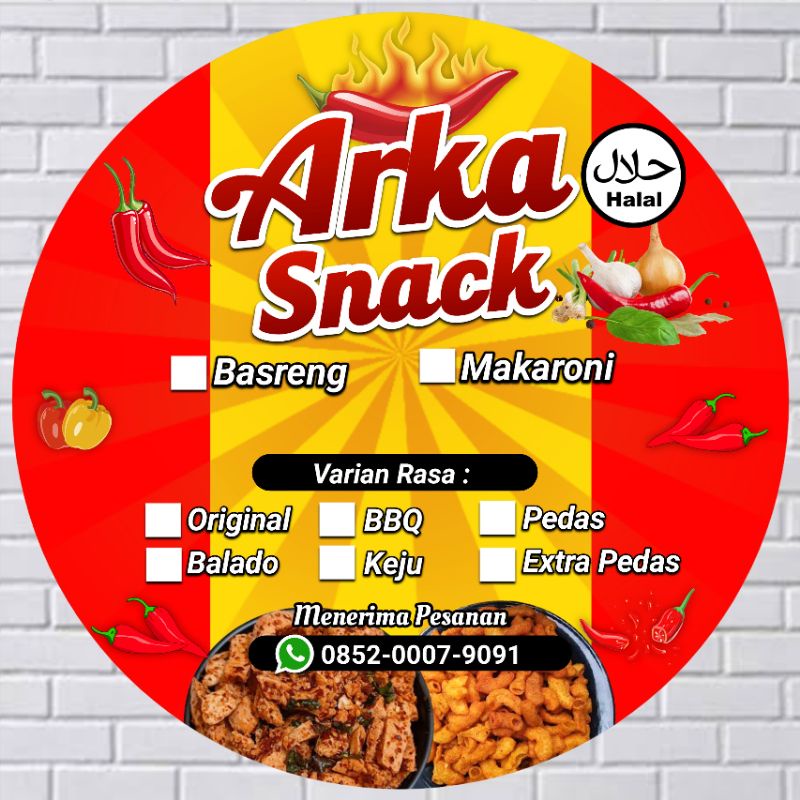 Jual ( minimal order 100 pcs ) Stiker Label Kemasan Stiker Jajanan ...