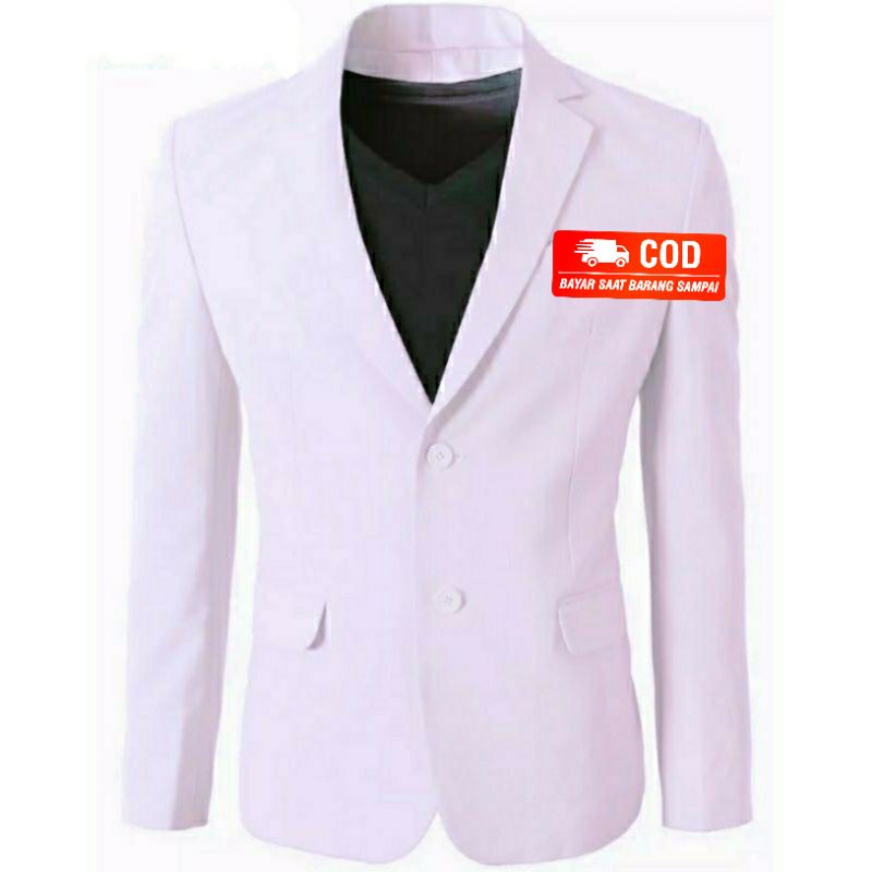 Jual Jas putih polos / Jas full putih / Jas pria putih /Jas putih ...