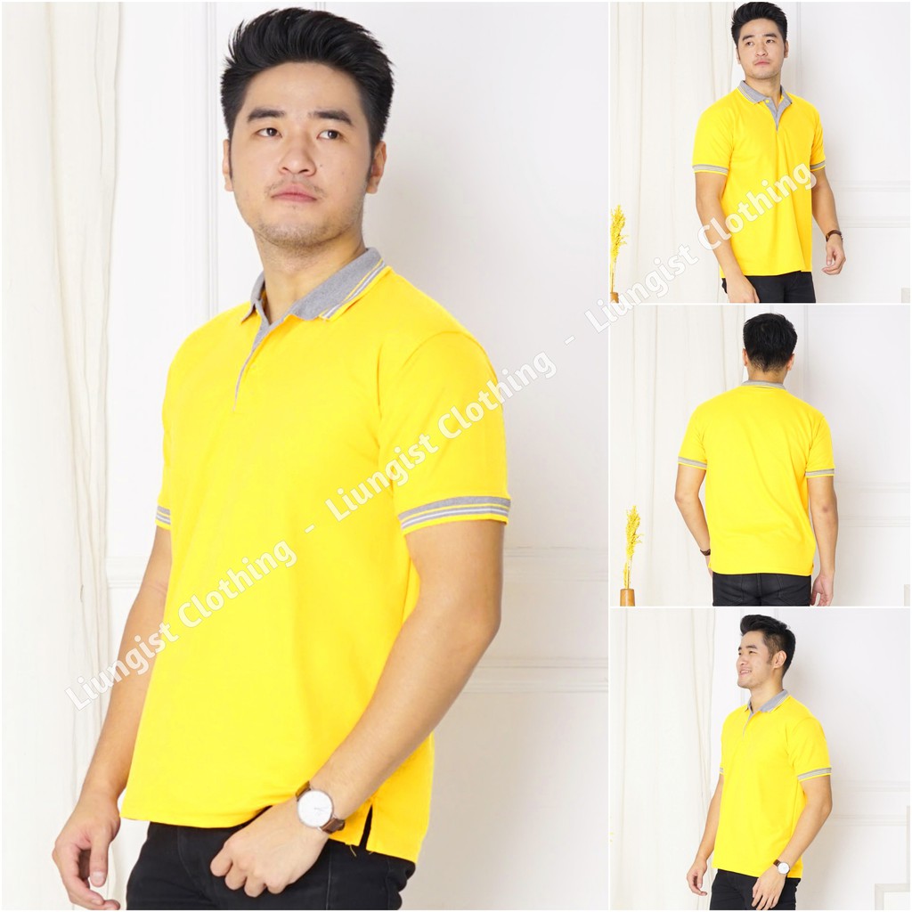 Jual Kaos Polo Kuning Mas / Kaos Kerah / Poloshirt / Polo Shirt Pendek ...