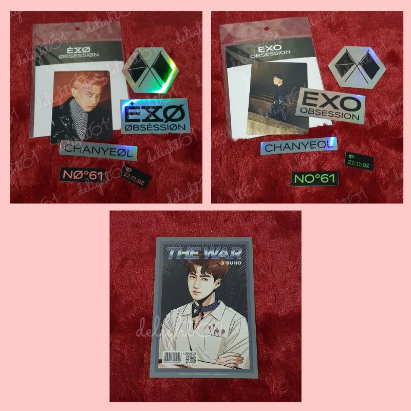 Jual Sticker EXO Obsession The Place Chanyeol, Postcard Power Suho ...