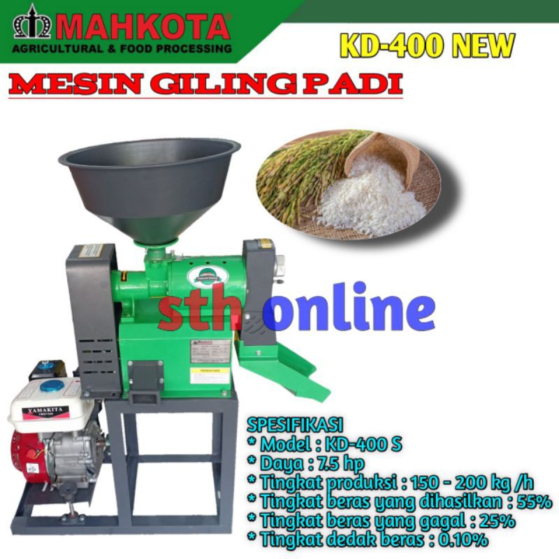 Jual MESIN GILING PADI MAHKOTA | KD-400 S | Shopee Indonesia