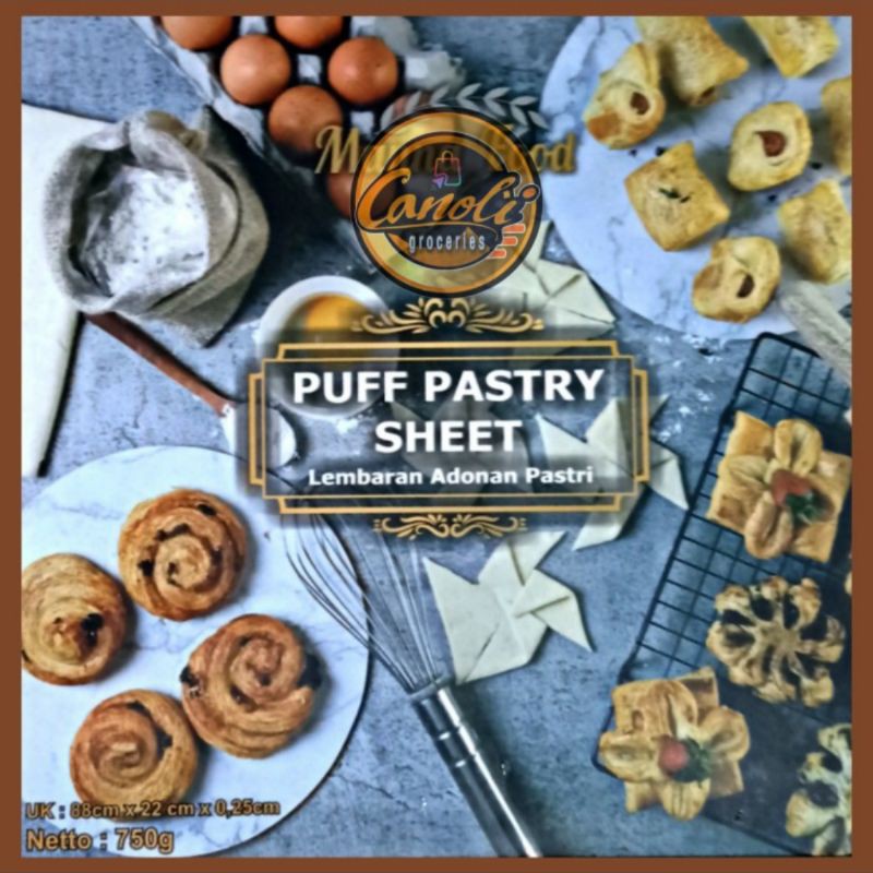 Jual puff pastry sheet /lembaran kulit pastry 750 gram manna food ...