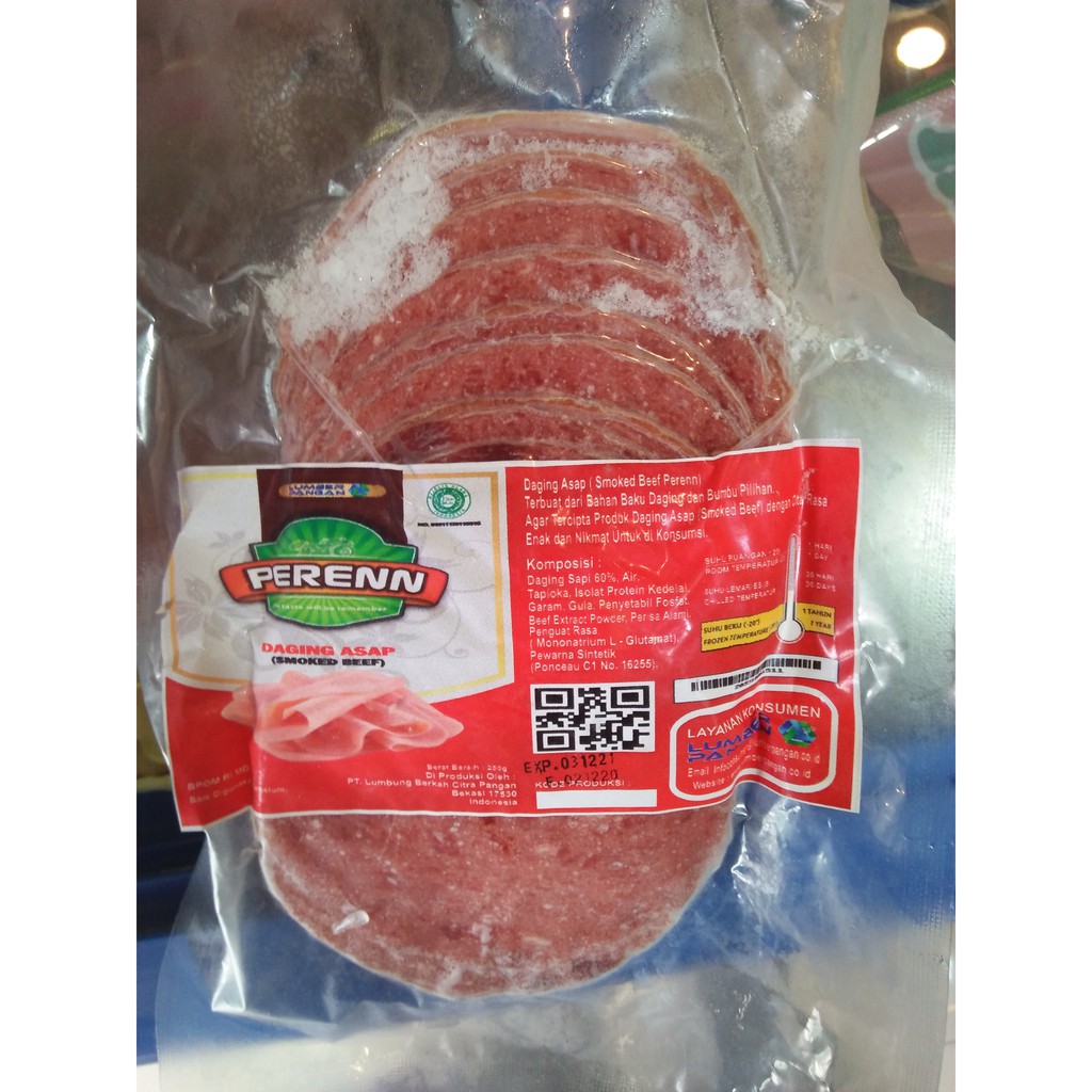 Jual Smoked Beef PERENN Daging Asap Burger Daging Asap PERENN 250gr ...