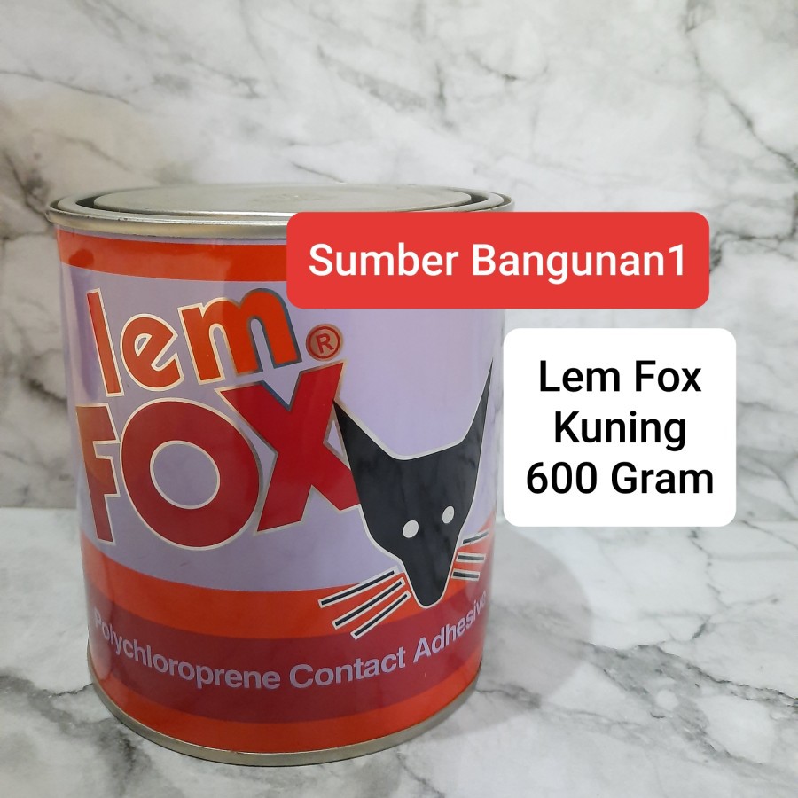Jual Lem fox kuning 600 gram lem karpet vinyl busa kulit | Shopee Indonesia
