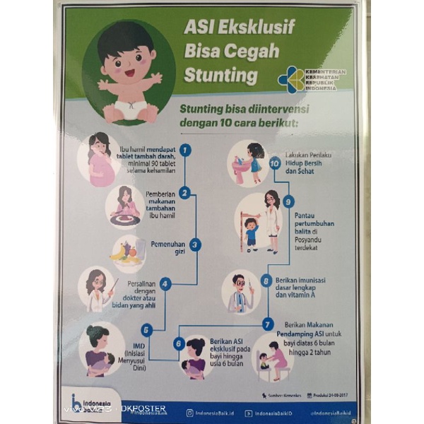 Jual (135) POSTER ASI EKSKLUSIF CEGAH STUNTING | Shopee Indonesia