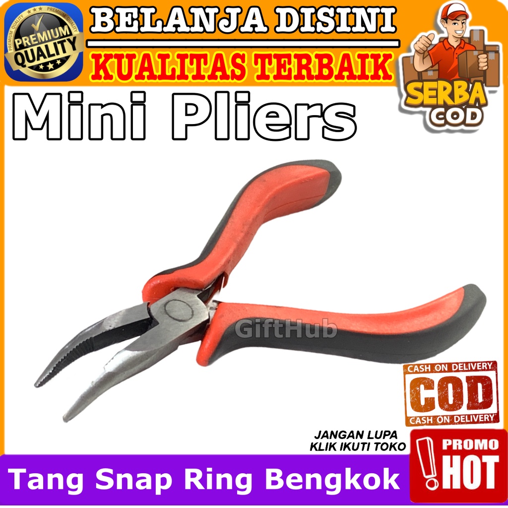 Jual Tang Jepit Pipih Capit Snap Ring Plier Mini Ring Rambut Hair ...