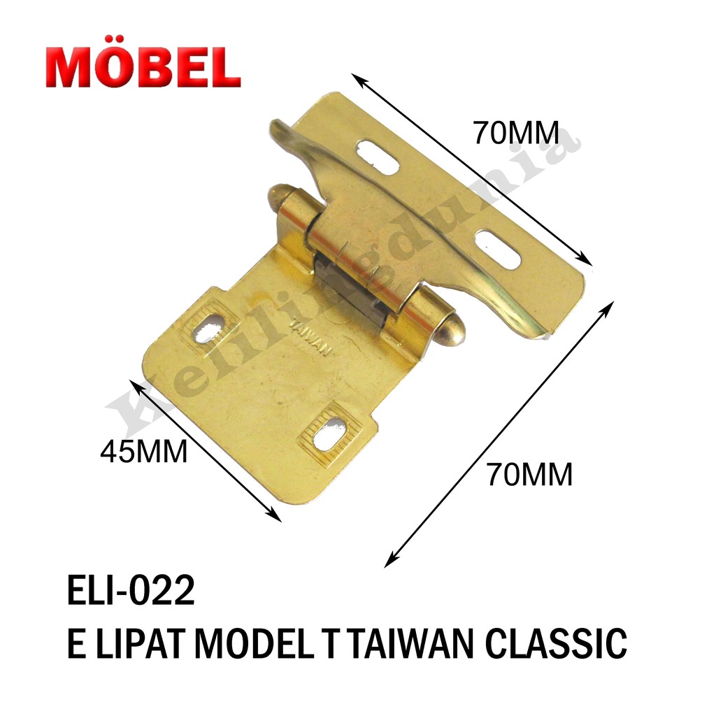 Jual Engsel Lipat Pintu 2" Partisi Model Taiwan Classic GP Kuning ...