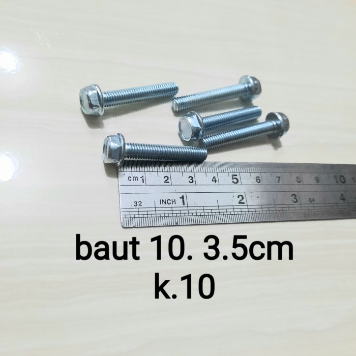 Jual Baut Topi/Baut Flange 10/ 3.5cm | Shopee Indonesia