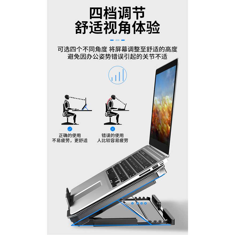 Jual stand laptop alas meja kerja dengan kipas Cooling Pad 2 - Q100 ...