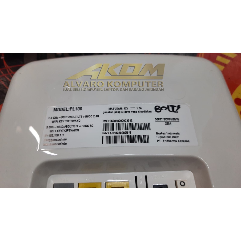 Jual Router Bolt Arion PL-100 Modem Bolt 4G PL100 Dual Band 2.4Ghz 5Ghz ...
