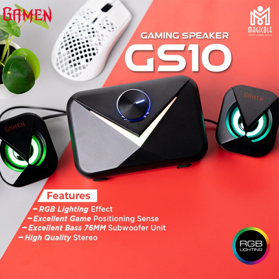 Jual GAMEN Speaker Gaming GS10 Subwoofer with RGB Lights - Gaming ...