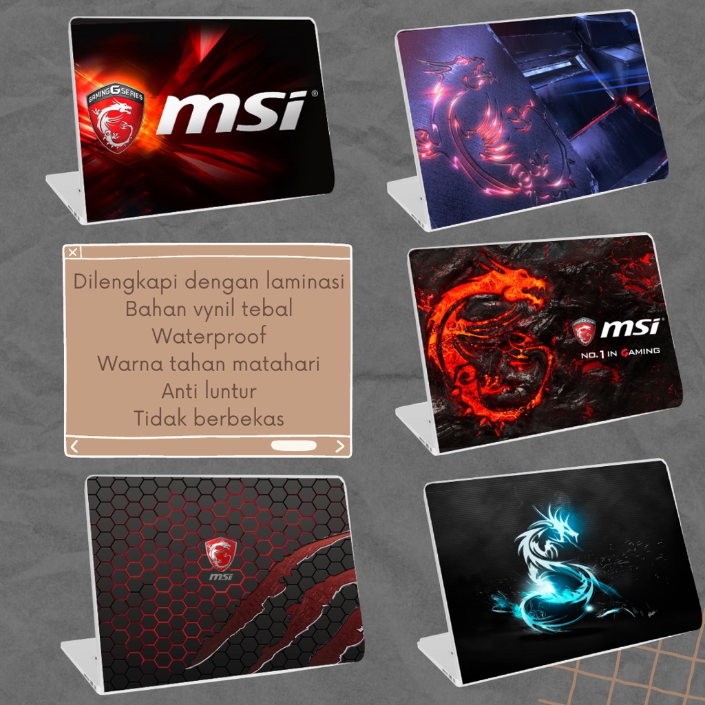 Jual Garskin Sticker MSI Gaming Laptop Cover Protector Notebook Skin ...