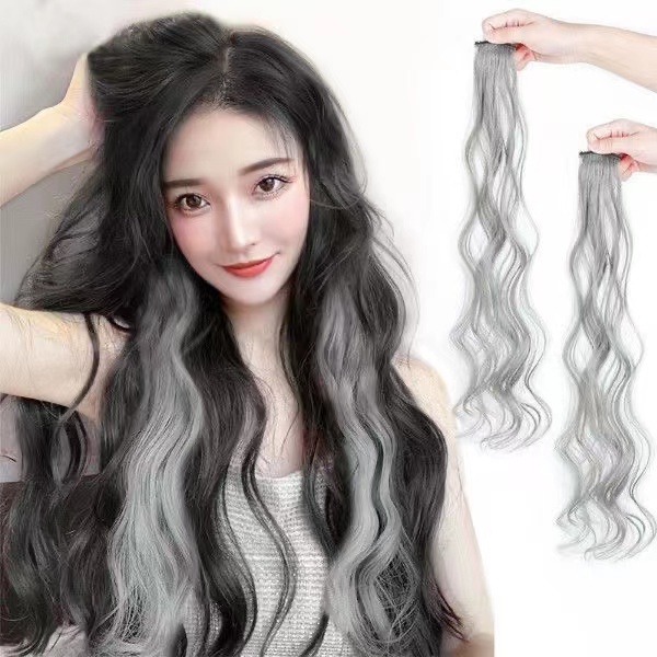 Jual 50cm Wig Rambut Palsu Model Wanita Korea Manis Gelombang Panjang ...