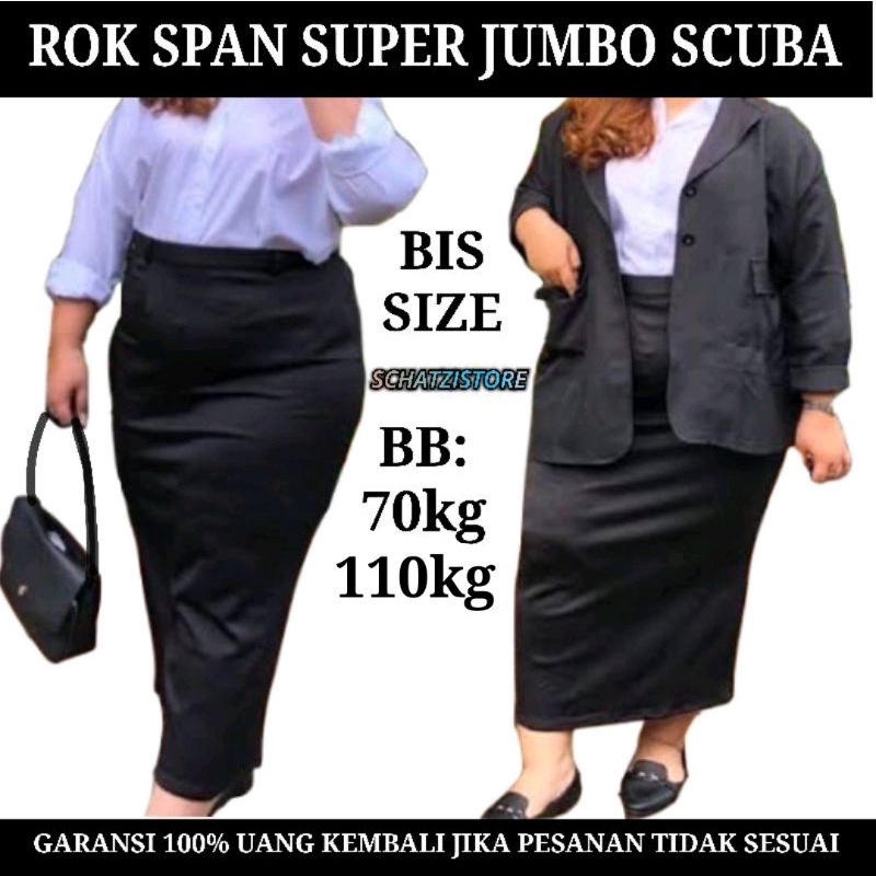 Jual ROK SPAN PANJANG SCUBA PREMIUM UKURAN SUPER JUMBO BIG SIZE XXXL ...