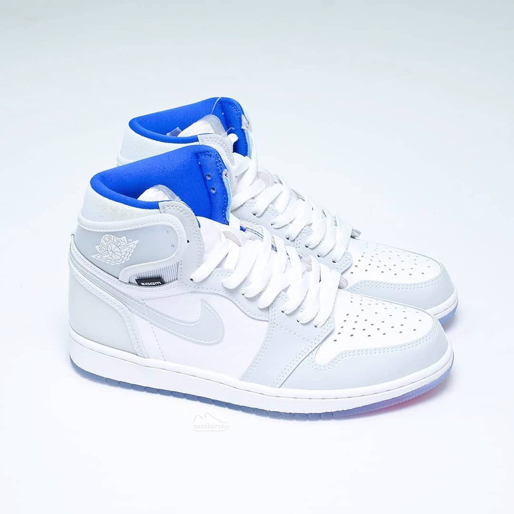 Jual Air Jordan 1 High Zoom Fearless Racer Blue | Shopee Indonesia