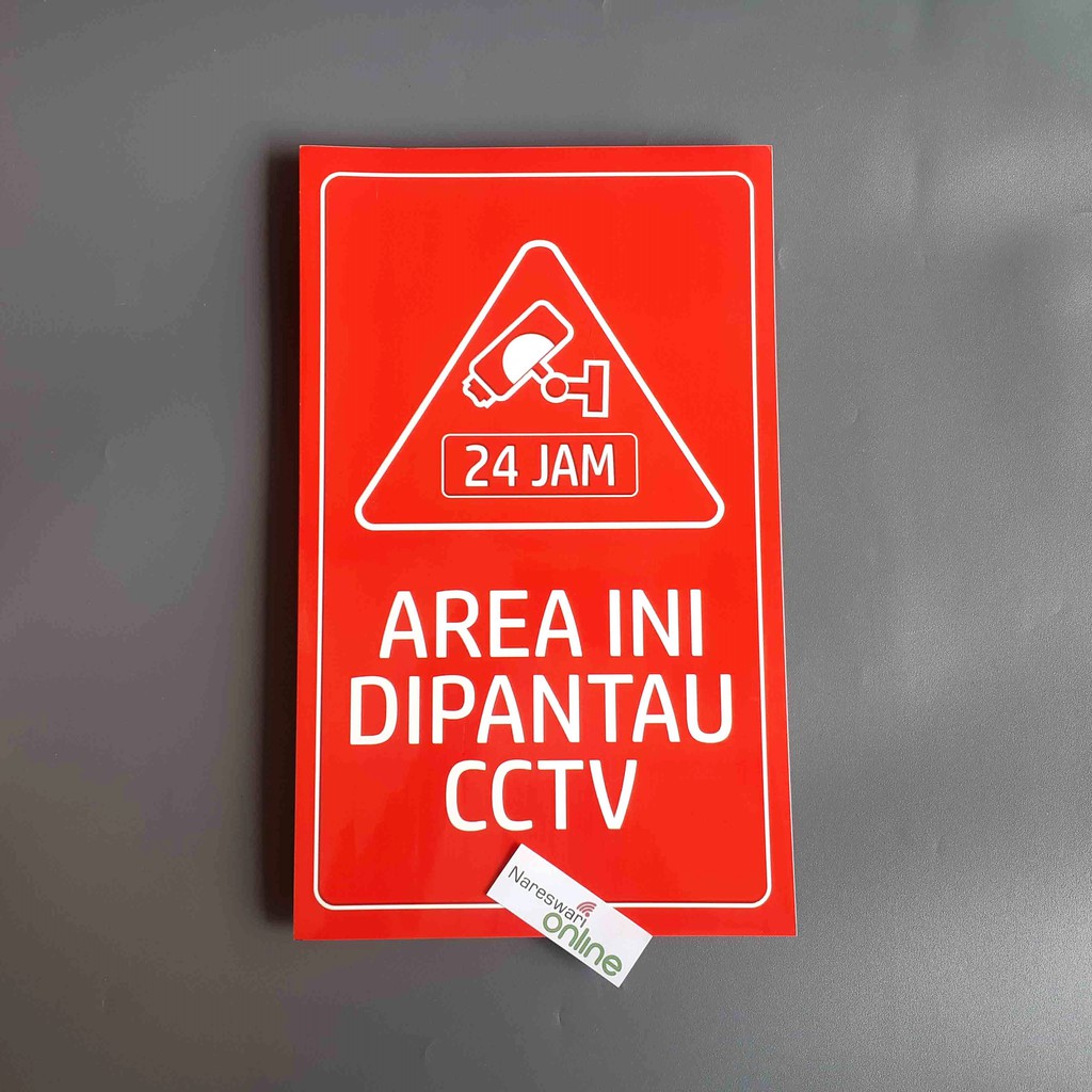 Jual Stiker Area dipantau CCTV - 01, Stiker VINYL LAMINASI | Shopee Indonesia