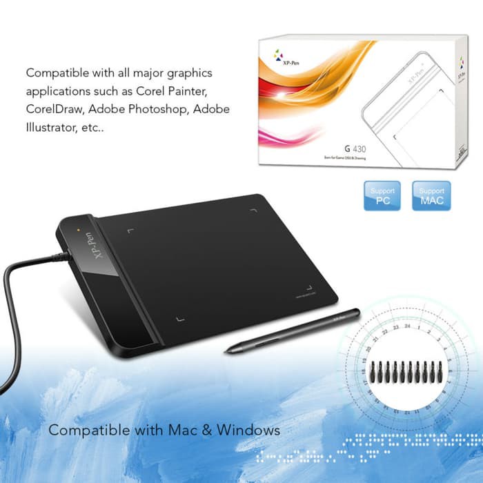 Jual XP-Pen Smart Graphics Drawing Pen Tablet with Passive Pen - G430 ...