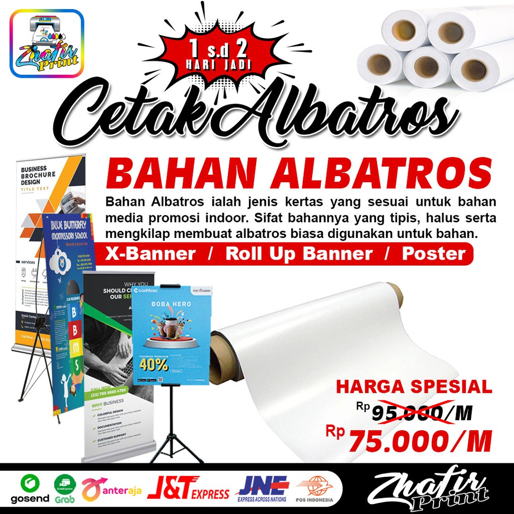 Jual Cetak Bahan Albatros / Khusus Untuk Standing Banner & Poster ...