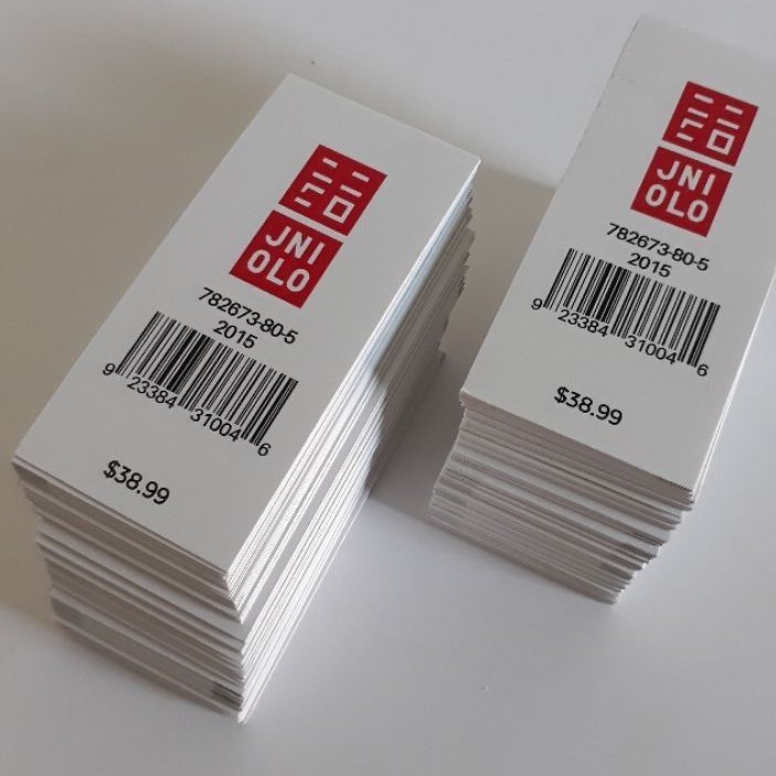 Jual hangtag / hantag barcode / handtag / hang tag / price tag / label ...