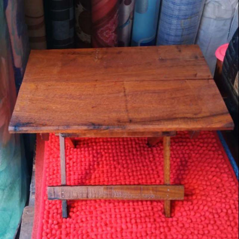 Jual Meja lipat kayu ulin kayu lurus jati cina no 4 | Shopee Indonesia