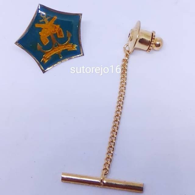 Jual Pin kerah kuningan fiber logo tni al pom-al | Shopee Indonesia