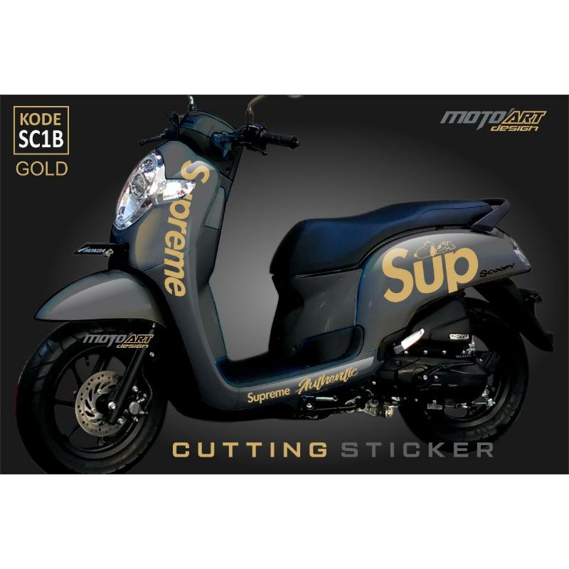 Jual sticker motor scopy motif supreme tahun 2017 sampai 2021 | Shopee ...