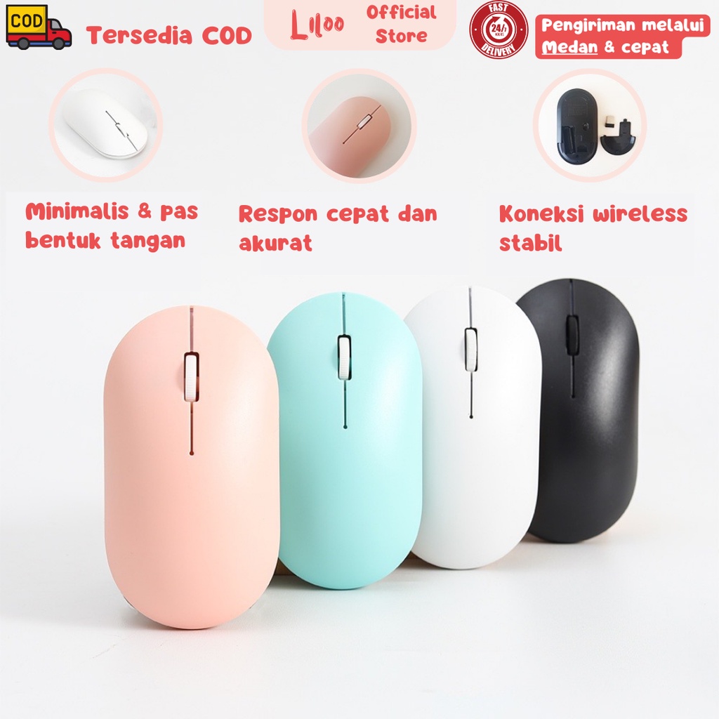 Jual Mouse Flashee Laptop Warna Lucu Mouse Wireless Tanpa Kabel Desain ...