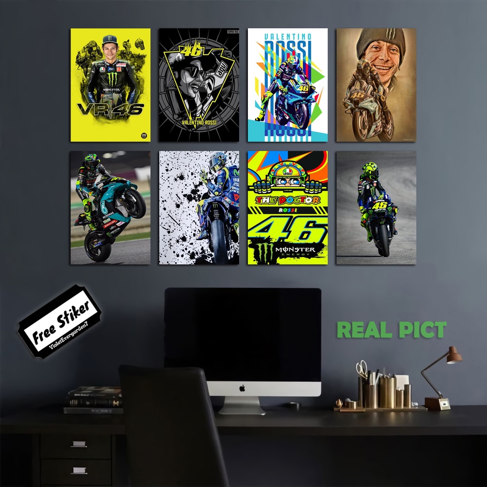 Jual POSTER VINTAGE VALENTIONO ROSSI 46/ MARC MARQUEZ/ HIASAN DINDING ...
