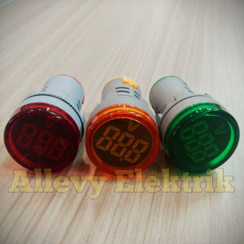 Jual Pilot Lamp LED Voltmeter 22mm 220Vac | Shopee Indonesia