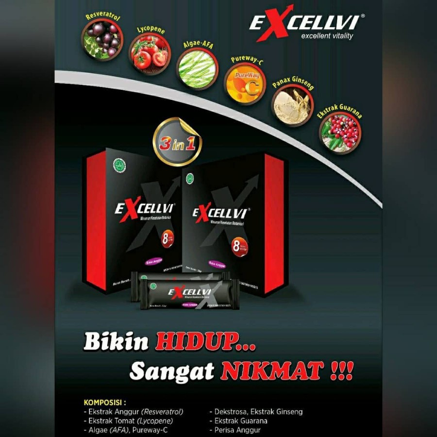 Jual EXCELLVI MINUMAN KEBUGARAN DAN STAMINA | Shopee Indonesia