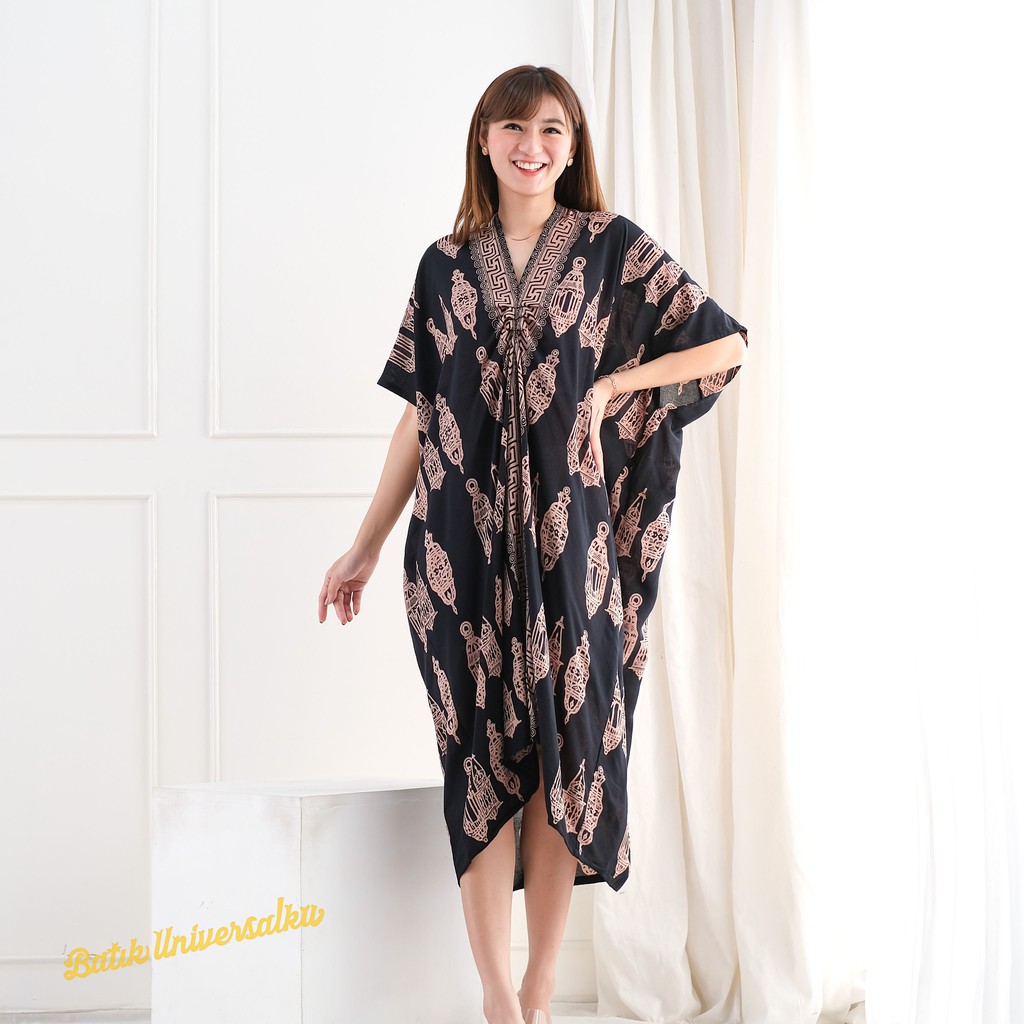Jual BATIK UNIVERSALKU - Kaftan batik cap modern motif Lampion. Kaftan ...