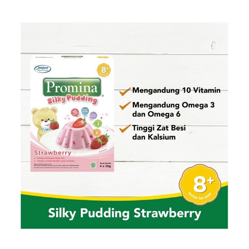 Jual Promina Silky Pudding Strawberry 100 g | Shopee Indonesia