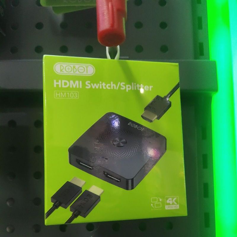 Jual HDMI SWITCH & SPLITTER 2IN1 ROBOT HM103 | Shopee Indonesia