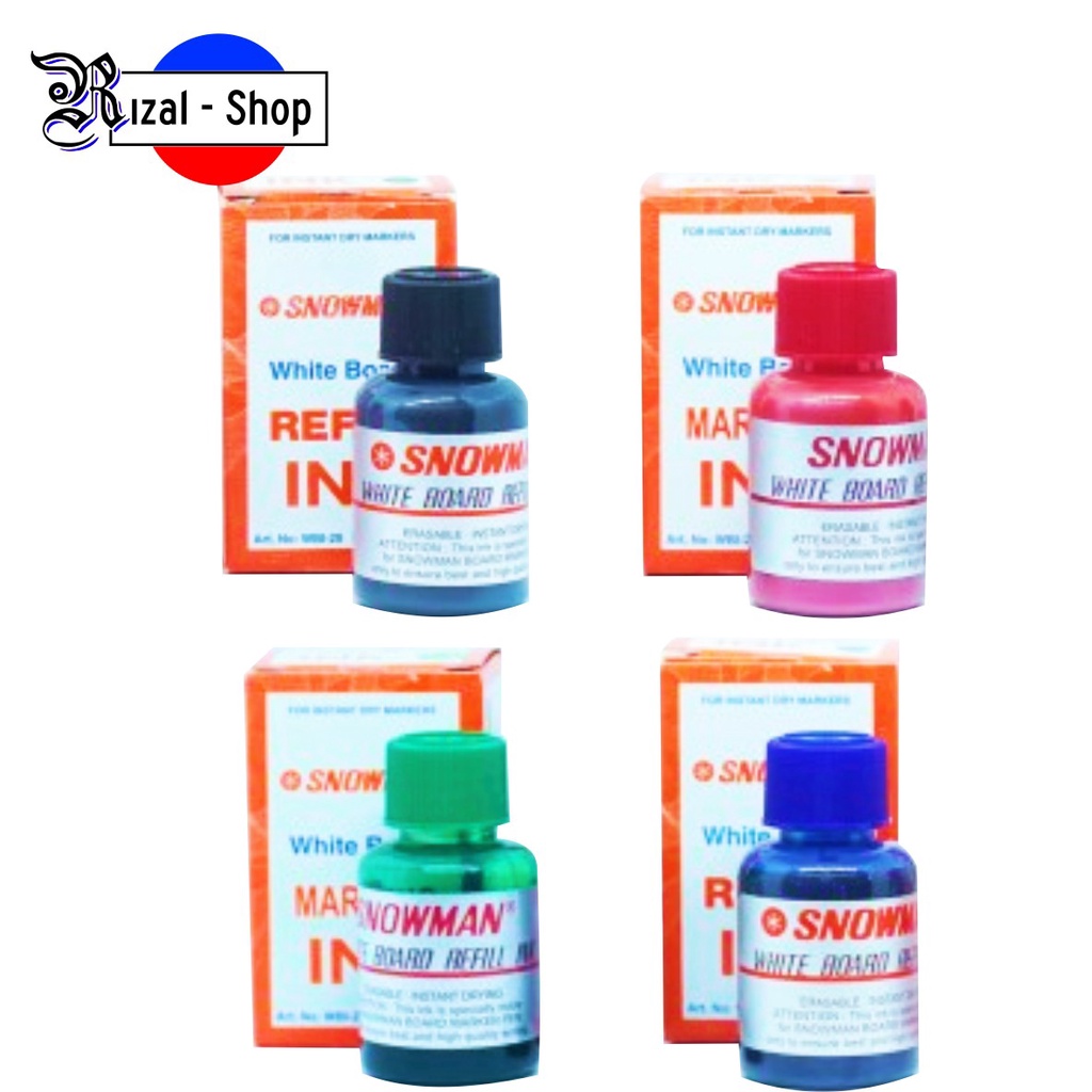 Jual Refill Tinta Spidol Whiteboard Boardmarker Snowman | Shopee Indonesia