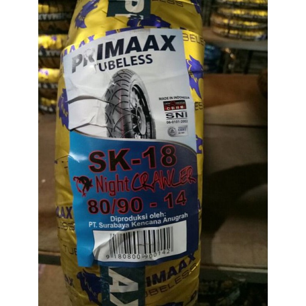 Jual Primax sk18 ukuran 80/90-14 tubeless | Shopee Indonesia