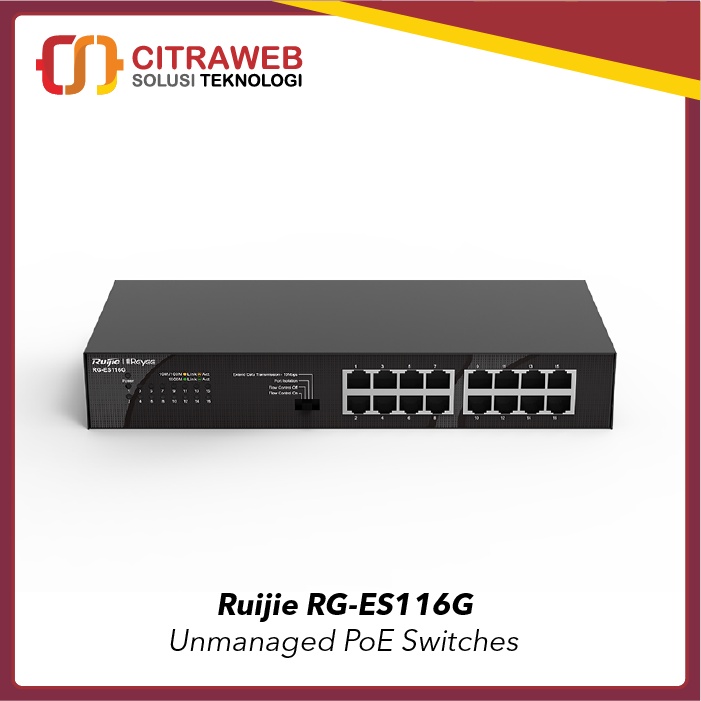 Jual Ruijie RG-ES116G 16 Port Gigabit Unmanaged Switches | Shopee Indonesia