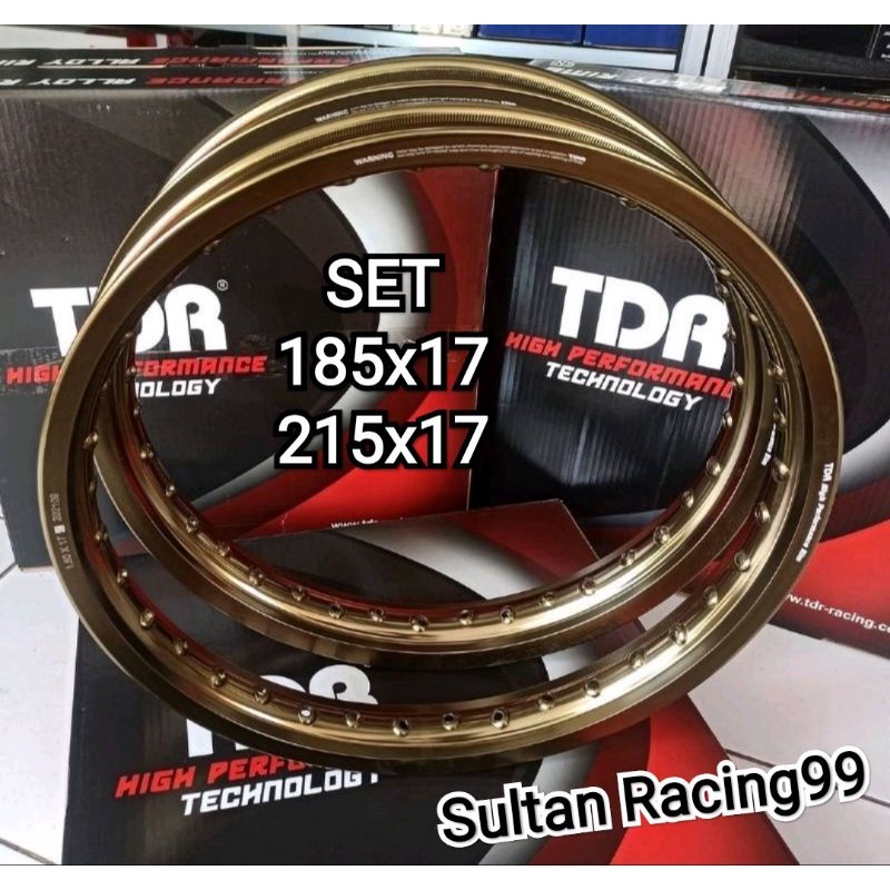 Jual Velg TDR Titanium Brown Ring 17 x 185+215 TDR OriginaL (1 Set ...