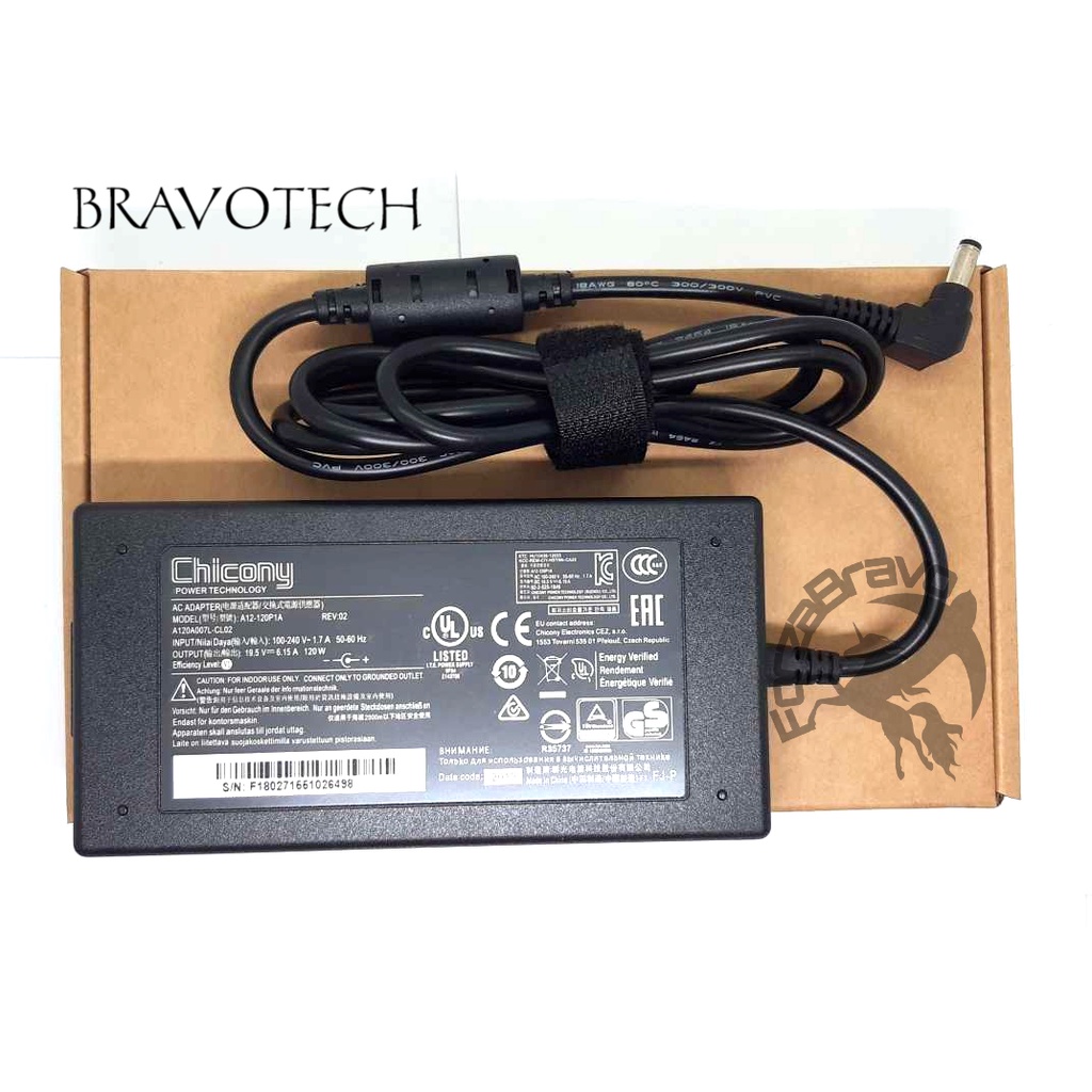 Jual Chicony Adaptor CASAN Charger Laptop MSI 19.5V 6.15A Original A12-120P1A 120W | Shopee ...