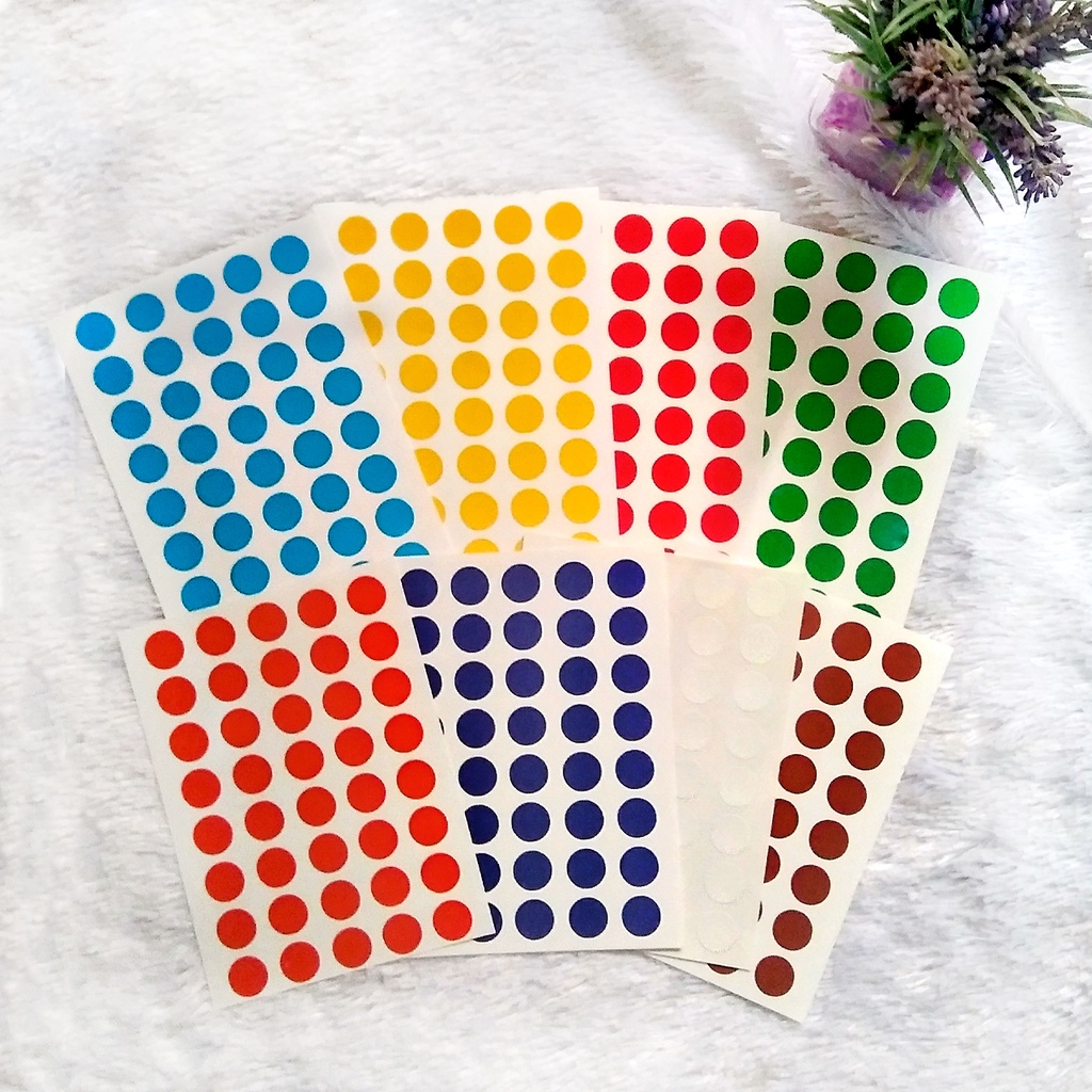 Jual Sticker Dot Warna | Dot Color Sticker| Media belajar mengenal ...