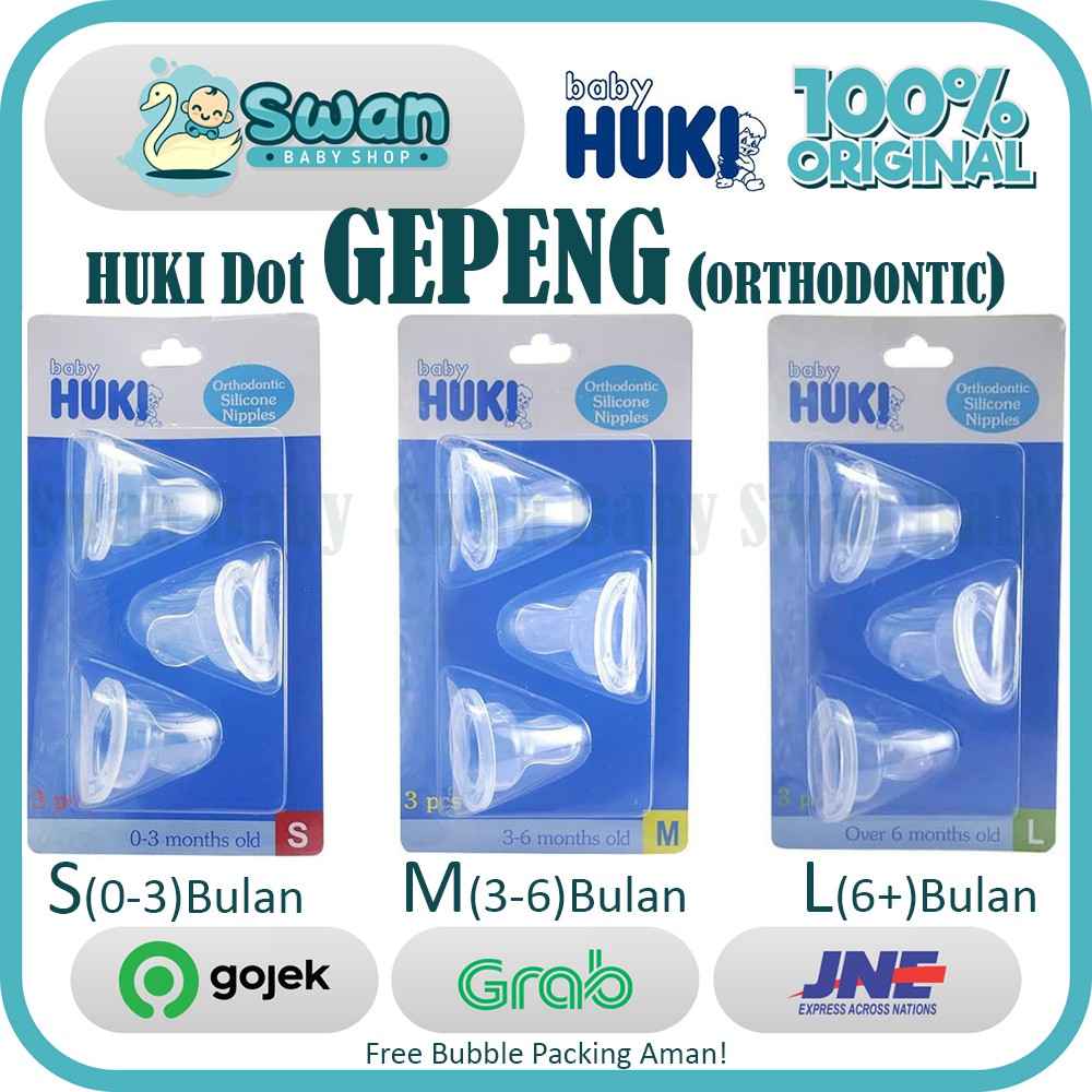 Jual Dot Huki Dot Gepeng Orthodontic Silicone Nipple Isi 3 Pcs / Dot ...