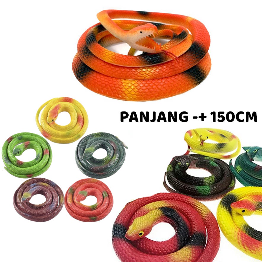 Jual Sekawantoys Mainan Anak Ular-Ularan / Ular Karet Mirip Aslinya ...