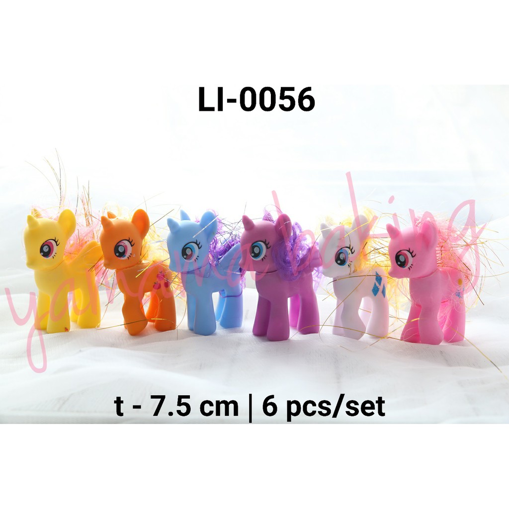 Jual LI-0056 Topper Figurine hiasan kue karakter my little pony rambut ...