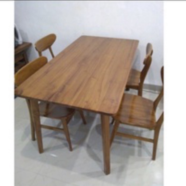Jual meja makan minimalis meja makan kursi ropan | Shopee Indonesia