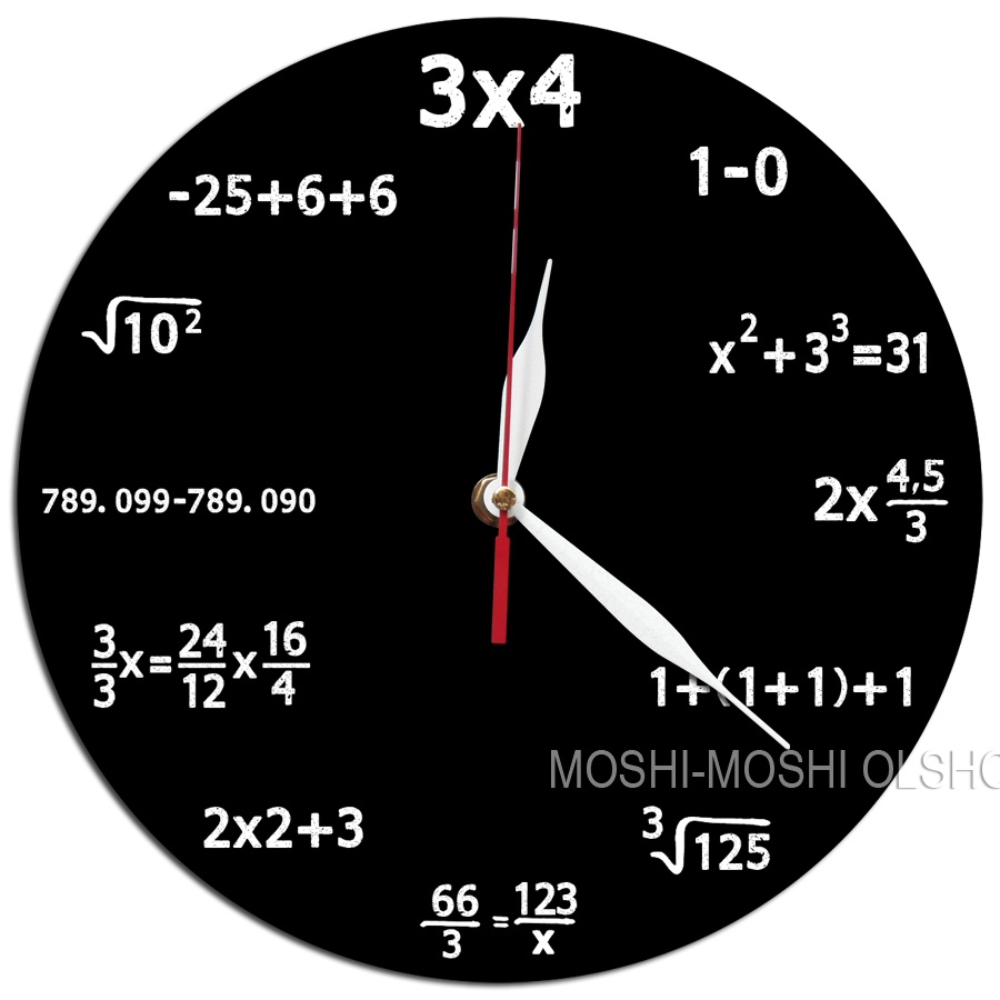 Jual Jam dinding unik desain matematika 30cm | Shopee Indonesia