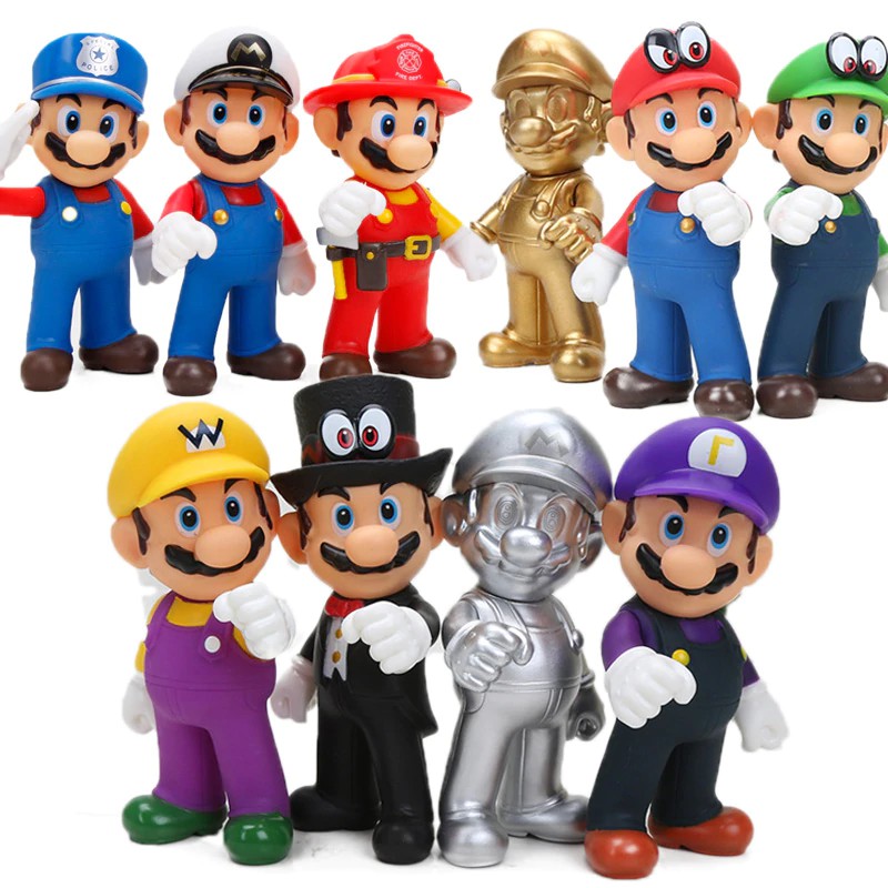 Jual Import 13cm Super Mario Figures Toys Super Mario Bros Bowser Luigi ...