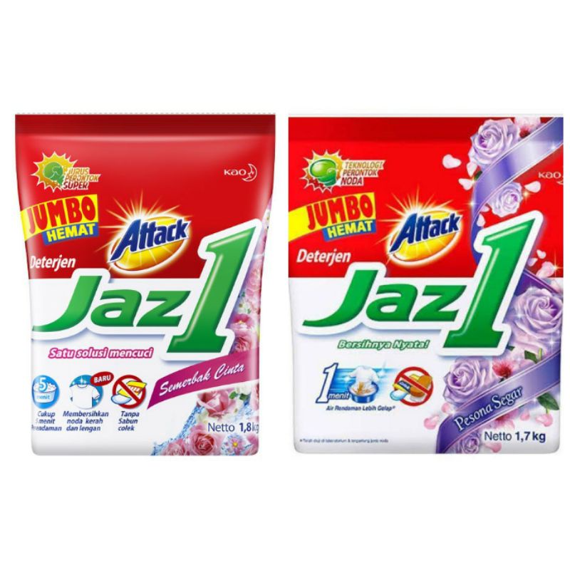 Jual Deterjen Attack Jaz1 Jaz Jazz Detergent Bubuk Powder Pesona Segar ...