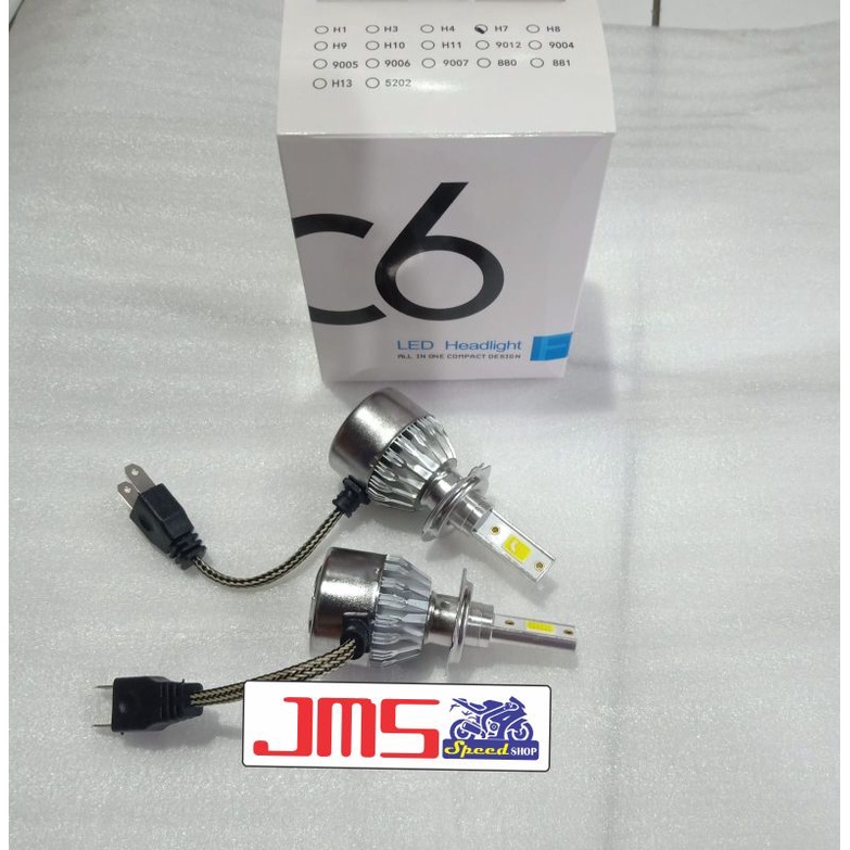 Jual bohlam lampu depan led h7 c6 set ninja 250fi R25 Rr mono ninja ...