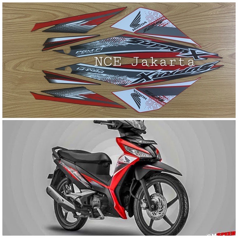 Jual STIKER STRIPING SUPRA X 125 FI 2019 MERAH | Shopee Indonesia