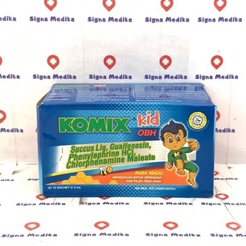 Jual Komix Kid Obh Rasa Madu Box Isi 10 Sachet - Obat Batuk Pilek Anak ...